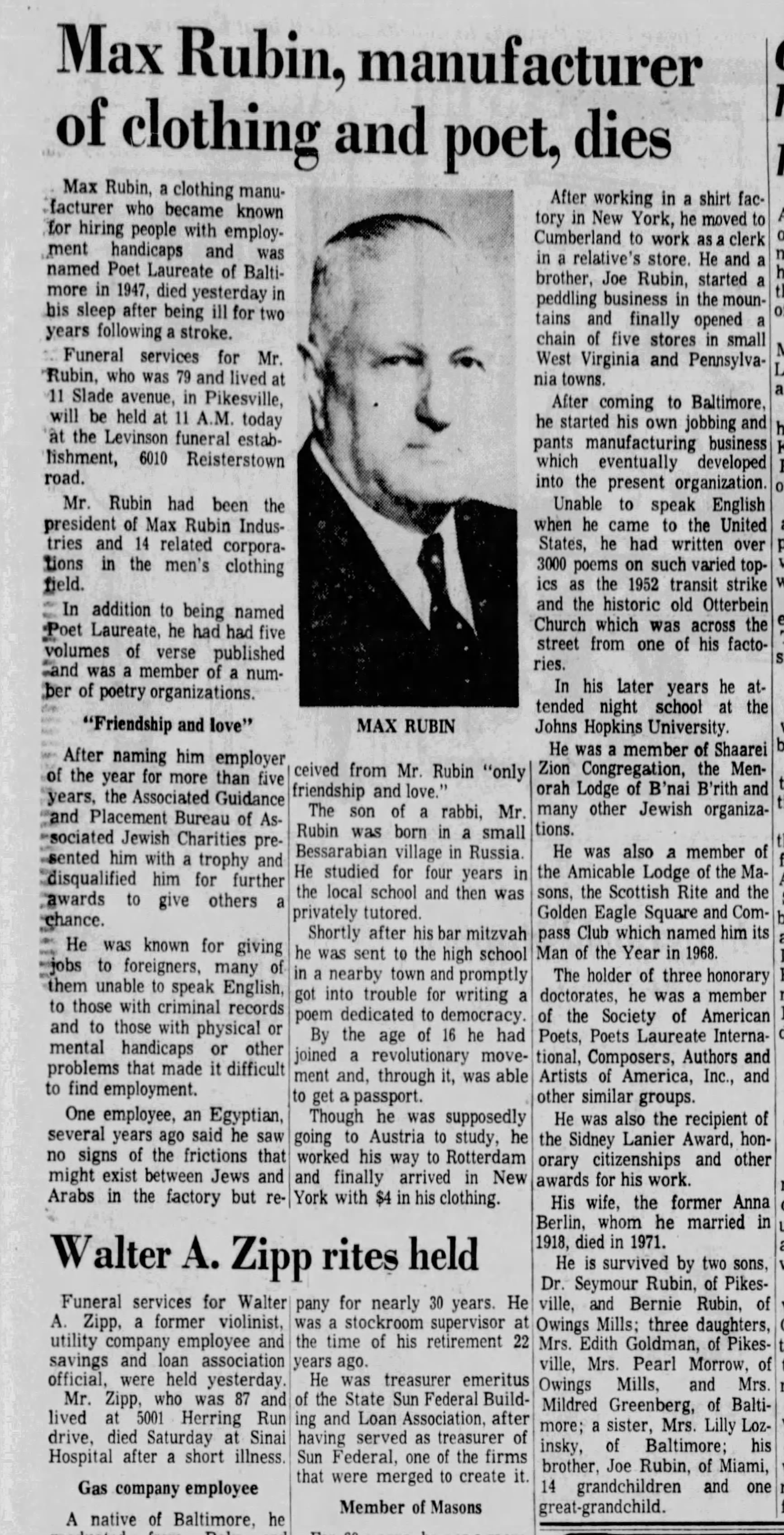 Timeline – History of Poetry in Baltimore / 1945 to the present